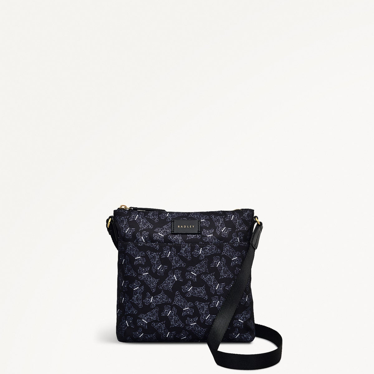Black Small Ziptop Cross Body Bag | Holly Avenue Calligraphy SS25 ...