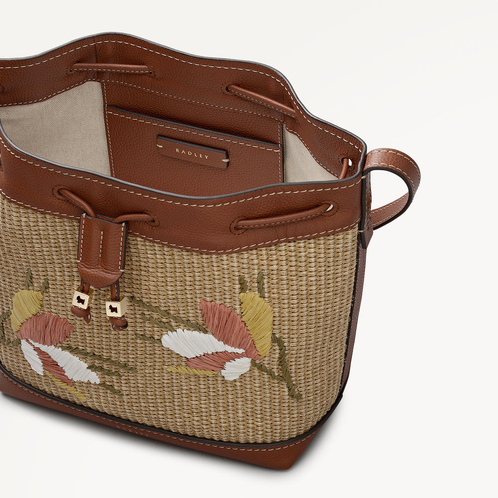 Cognac Medium Drawstring Cross Body Bag | York Mews SS26 | Radley London