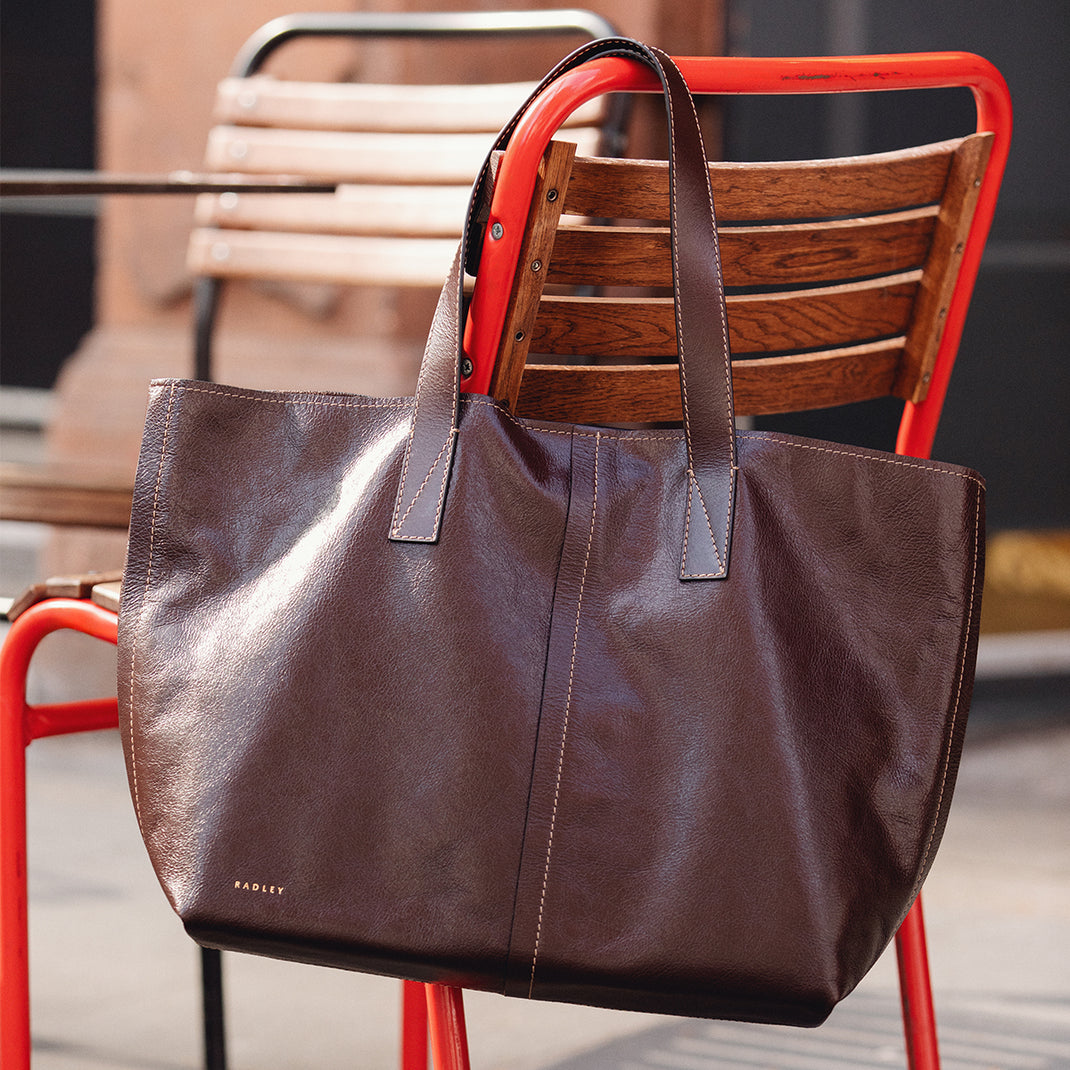 Dark Oak Large Open Top Tote Bag | Broadway Market AW25 | Radley London